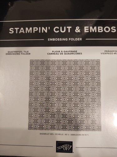 Stampin Up - Quatrefoil Tile Embossing Folder - new | eBay