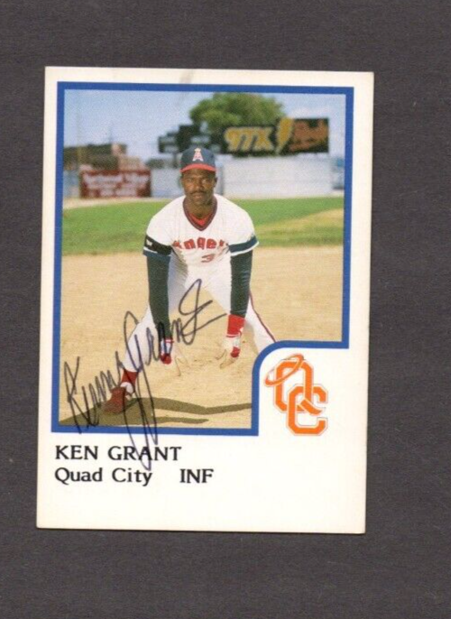Ken Grant 1986 Quad City Angels authentic autographed card | eBay