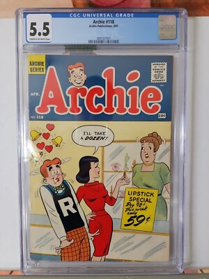 Archie 118 1961 GD VG Harry Lucey Veronica GGA Headlights Lipstick Kiss ...