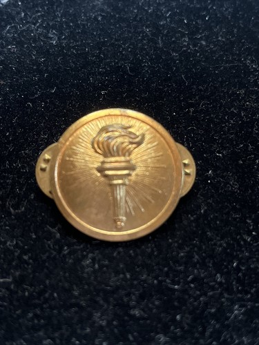Vtg WW II ROTC Torch of Knowledge Collar Tac pin Meyer Metal brass tone ...