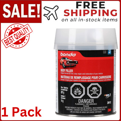Bondo Auto Body Filler Kit Metal Car Repair Boat Cream Hardener ...