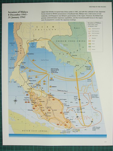 WW2 WWII MAP ~ INVASION OF MALAYA 8 DEC 1941 - 31 JAN JAPANESE ADVANCE ...