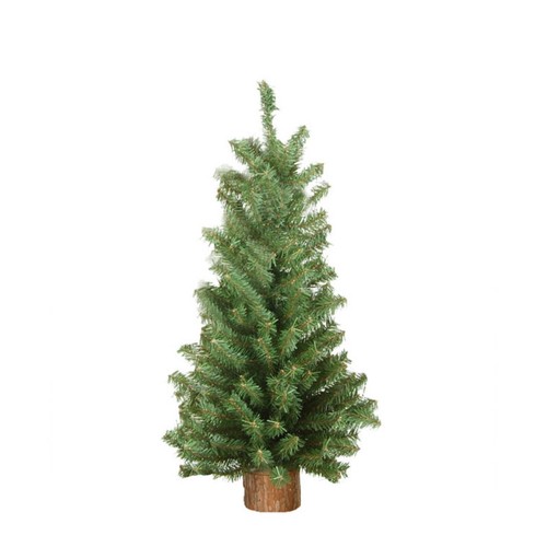 Gerson Company Mini Canadian Pine Christmas Tree in Natural Wood Base ...