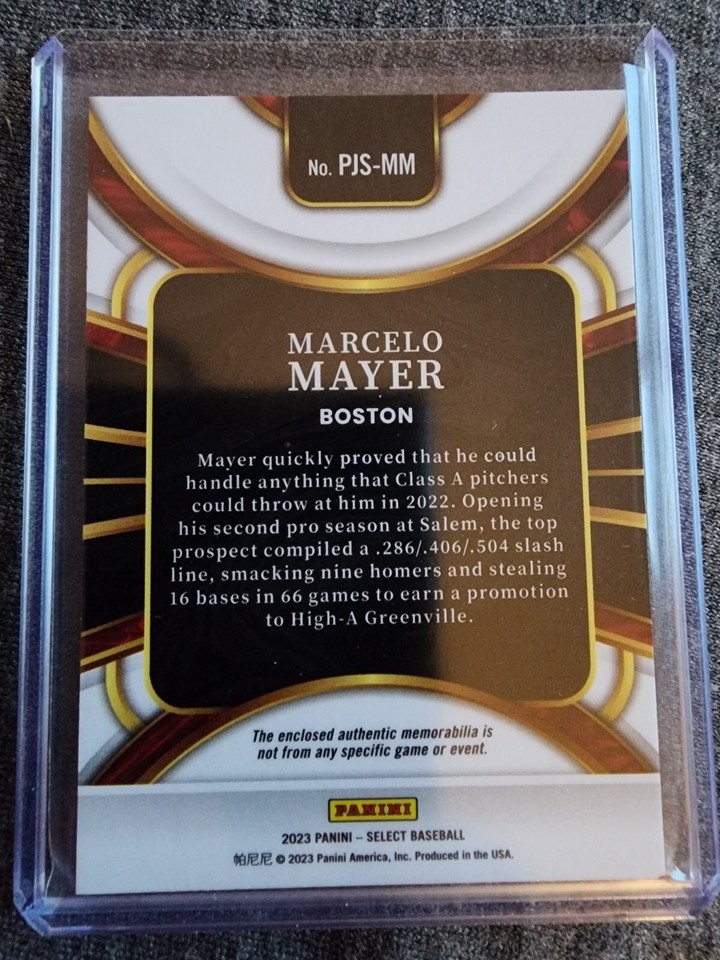 2023 Panini Select Baseball Marcelo Mayer Jumbo Patch | eBay