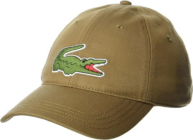 Authentic Lacoste Unisex Contrast Strap Crocodile Cotton Cap ...