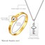Womens Heart Lock Bangle Bracelet and Key Pendant Chain Necklace ...
