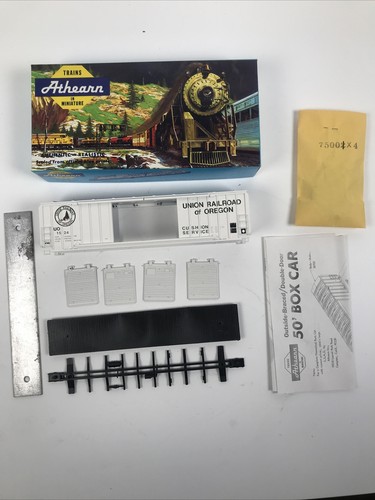 ATHEARN HO 5071 50' DOUBLE DOOR BOX Rail Car Model Kit UO 1524 WHITE ...