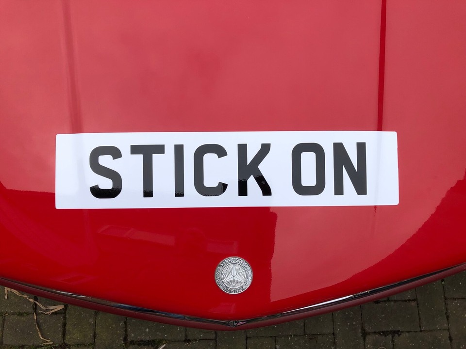 STICK ON VINYL NUMBER PLATE for Show Plate, DIY,Off Roader, caravan ...