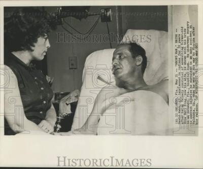 1961 Press Photo David Webb with his wife at an Orlando, Florida ...