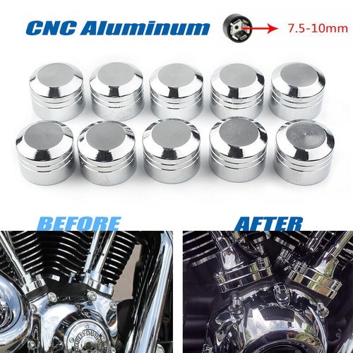 Chrome CNC Motor Bolt Topper Caps Cover Inner 7.5mm-10mm Schrauben For ...