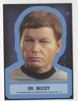 Dr. McCoy Sticker Card STAR TREK TOS 40th Anniversary Series 2 1976 ...
