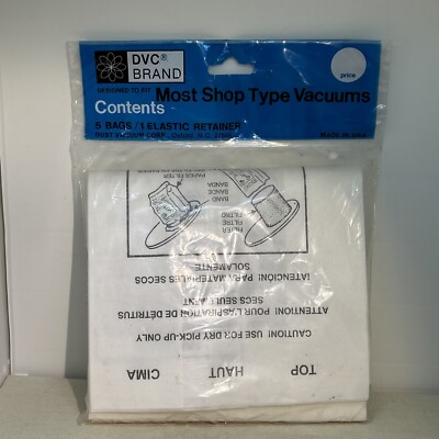 DVC Wet/Dry Canister Vacuum Bags Designed To Fit Most Wet/Dry Vacuums ...