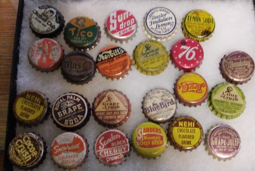 COLLECTION OF OLD SODA BOTTLE CAPS, SOME ARE RARE!! | eBay