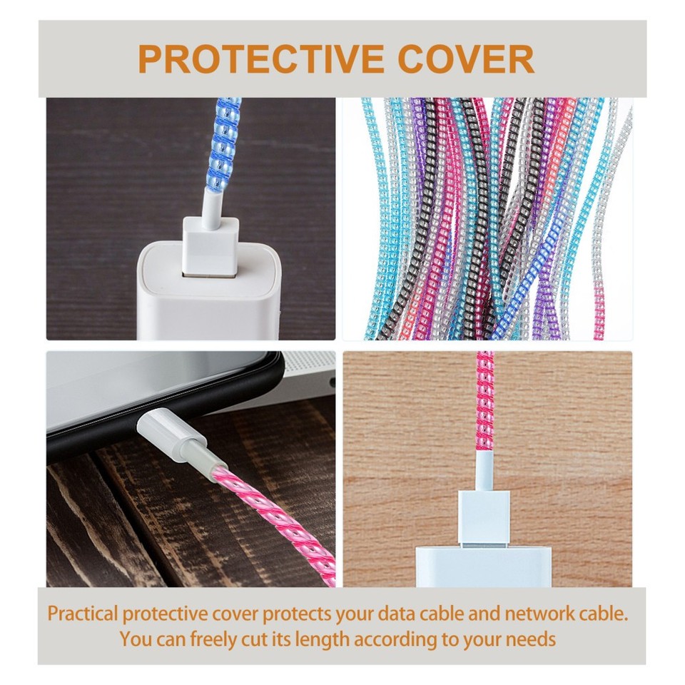 8PCS Wire Protective Sleeve 1.4m Cable Management Cable Protector Wire ...