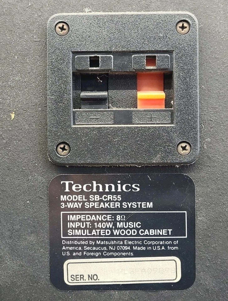 VINTAGE Technics Speakers SB-CR55 3 Way Wood Case 24” PAIR (2) - Tested ...