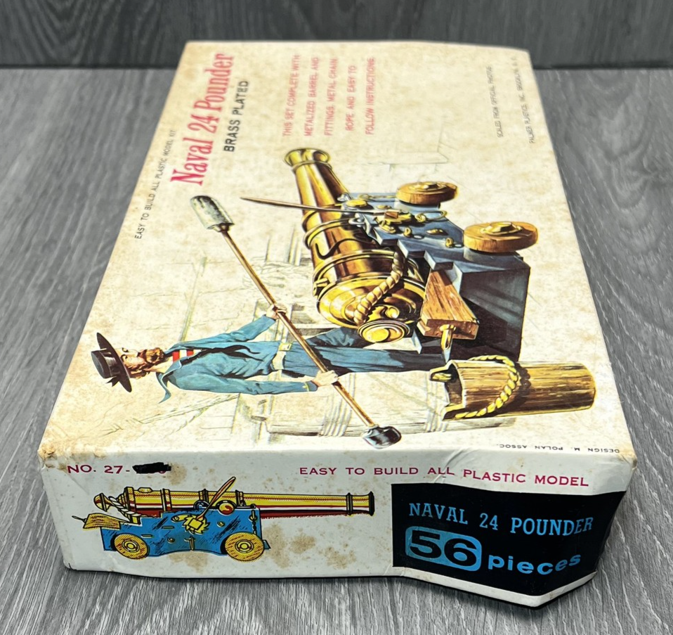 Vintage Palmer Plastics Naval 24 Pounder Brass Cannon Model Kit ...
