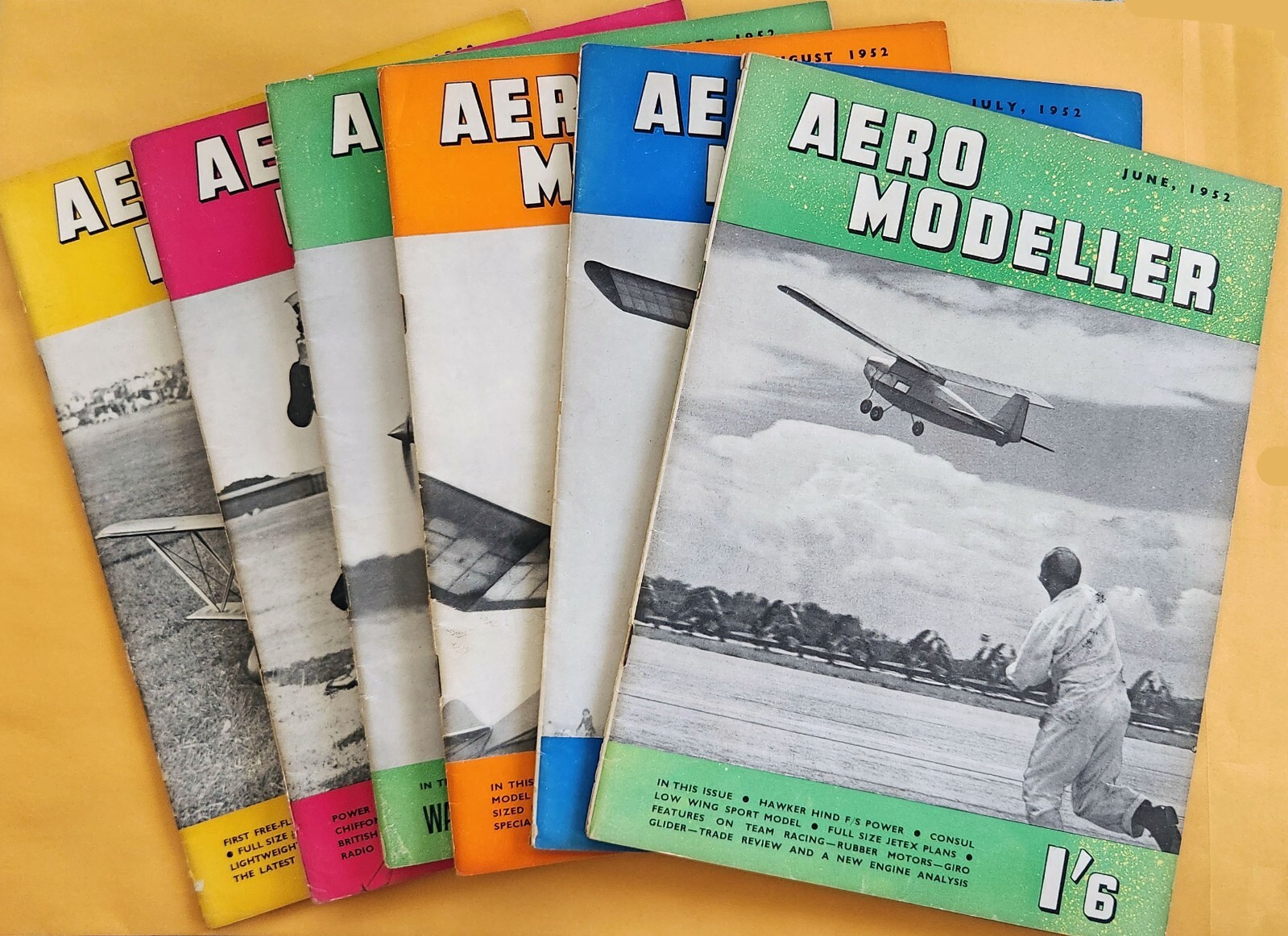 Model Aircraft Magazines: AEROMODELLER 1952 Magazine (6 ISSUES - Jun ...