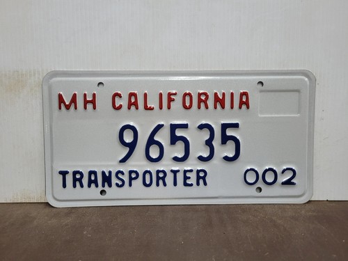 1995 California TRANSPORTER License Plate Tag | eBay