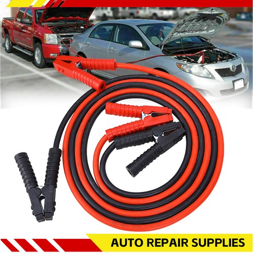 2 GAUGE HEAVYDUTY Jumper Cables Commercial Grade 600Amp 10ft W/ Storage ...