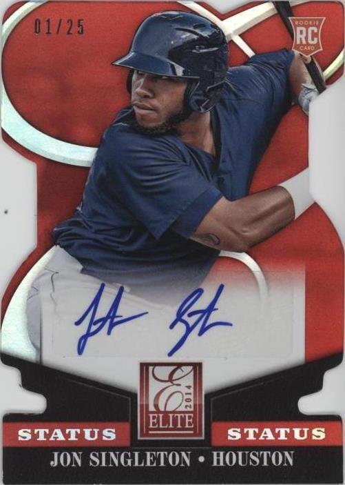 2014 Panini Donruss - Elite Signatures Jon Singleton #98 Status Red Die ...