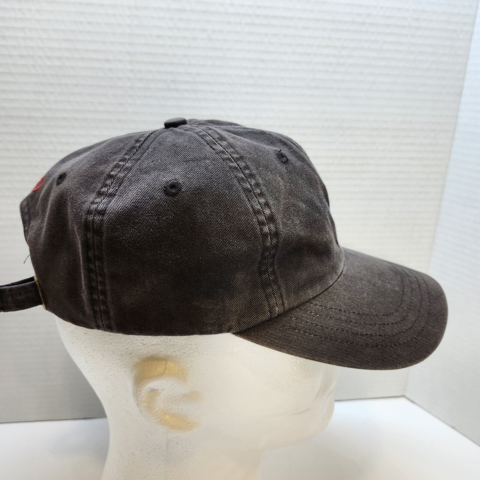 Vintage Polo Ralph Lauren Adjustable Hat Strap Back Weathered Black Red ...
