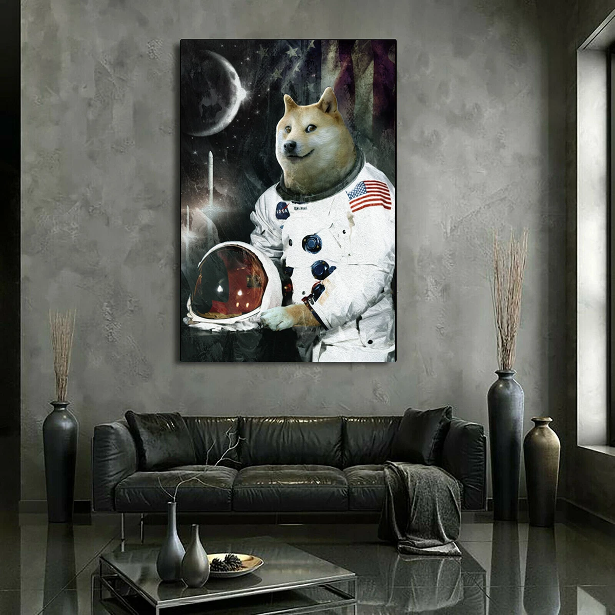 Doge Astronaut Painting