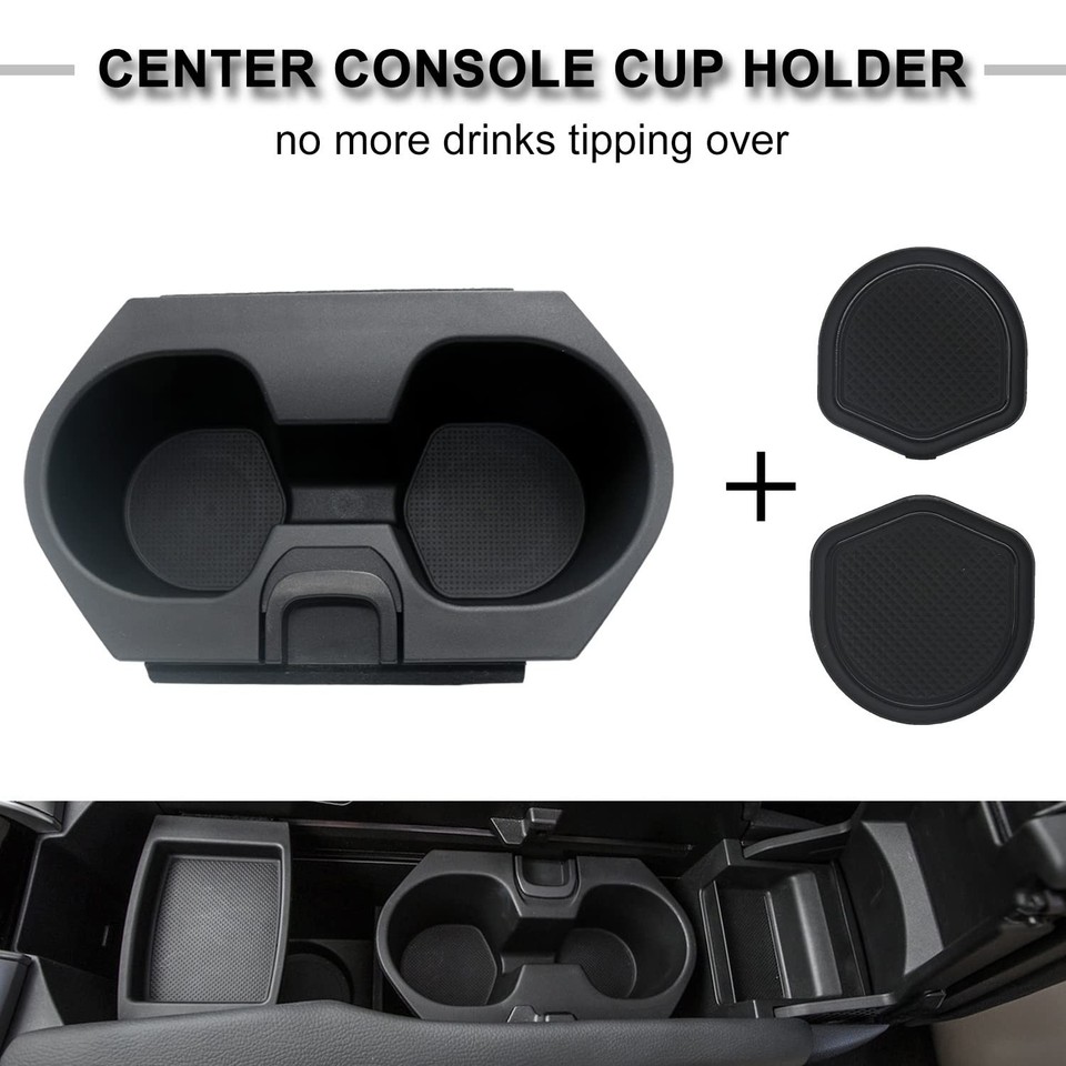 APPERFiT Civic Cup Holder Insert w/Coaster for Center Console black ...