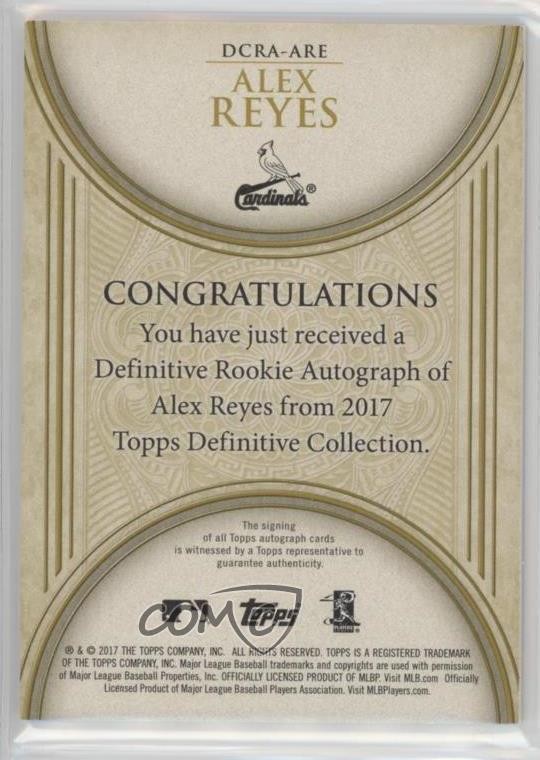 2017 Topps Definitive Collection Rookie Purple /10 Alex Reyes #DCRA-ARE ...