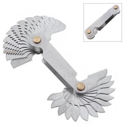28 Blade Whitworth 55 Degree Screw Thread Pitch Gauge Set Industrial ...
