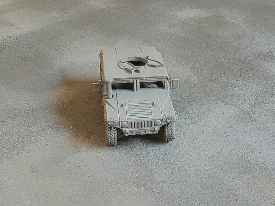 One HO 1/87 scale Humvee with open roof hatch, olive drab | eBay