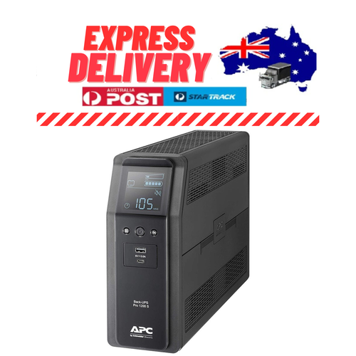 APC 1200VA UPS Pro BR, 8 Outlets, AVR, LCD, BR1200SI, Power backup ...
