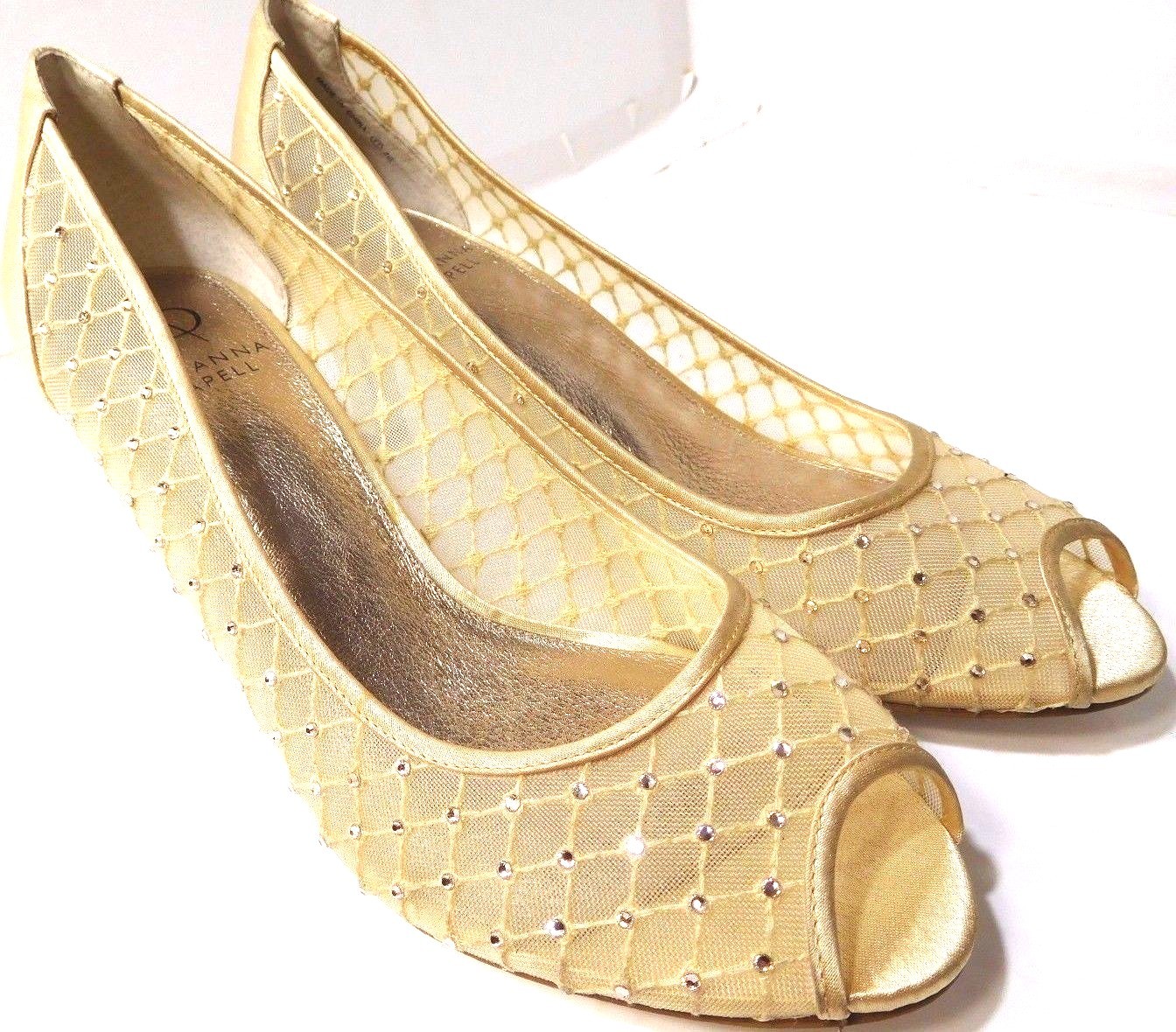 Adrianna Papell Jamie Evening Pumps US Size 9.5 M Nude color Peep Toe ...