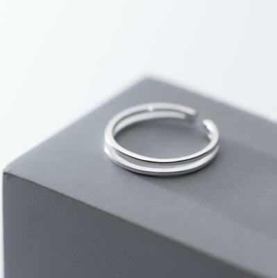 925 Sterling Silver Line Adjustable Knuckle Midi Toe Pinkie Ring ...