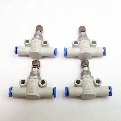 LOT OF 4 FESTO GR-QS-4 193967 ONE-WAY FLOW CONTROL VALVES 4mm OD | eBay