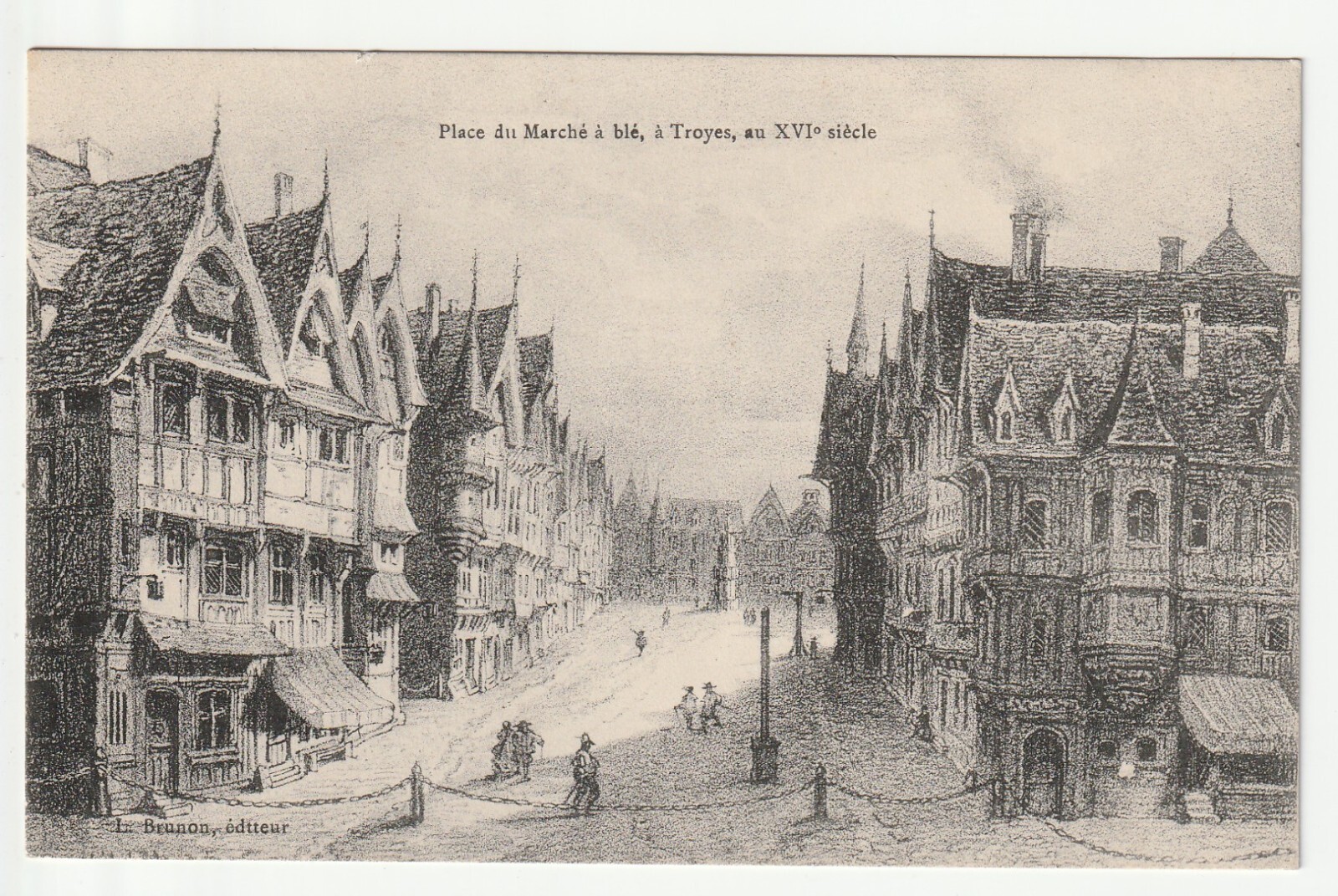 TROYES - Aube - CPA 10 - Vieux Troyes - Place du Marché à Blé | eBay