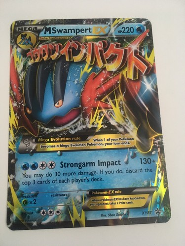 Pokemon XY87 Mega/M Swampert EX Black Star Promo (Jumbo/Oversized Size ...