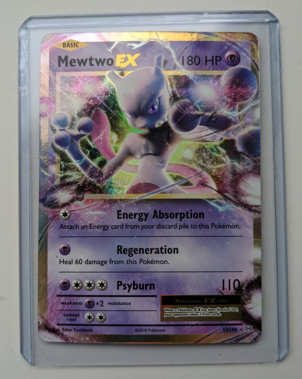 Holographic Mewtwo EX 52/108 (Pokemon XY Evolutions, Near Mint 2016) | eBay