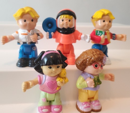 Fisher Price Little People EDDIE (3) SONYA Lee MAGGIE Bendable Poseable ...