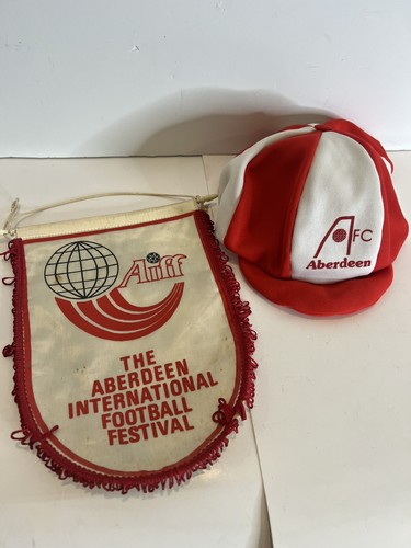 Aberdeen vintage Hat Cap Casquette, Banner Pennant Football Soccer AFC ...