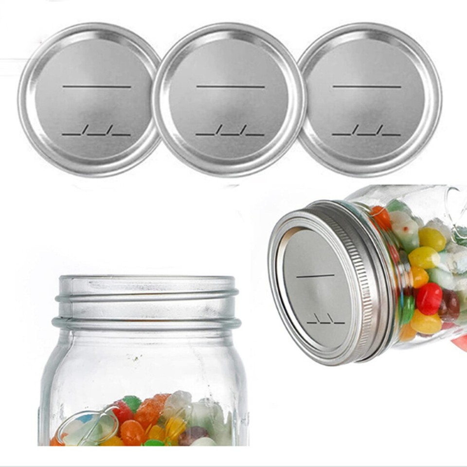 US 50 Wide Mouth Canning Lids Mason Ball Kerr Jar Leak Proof Metal Seal ...