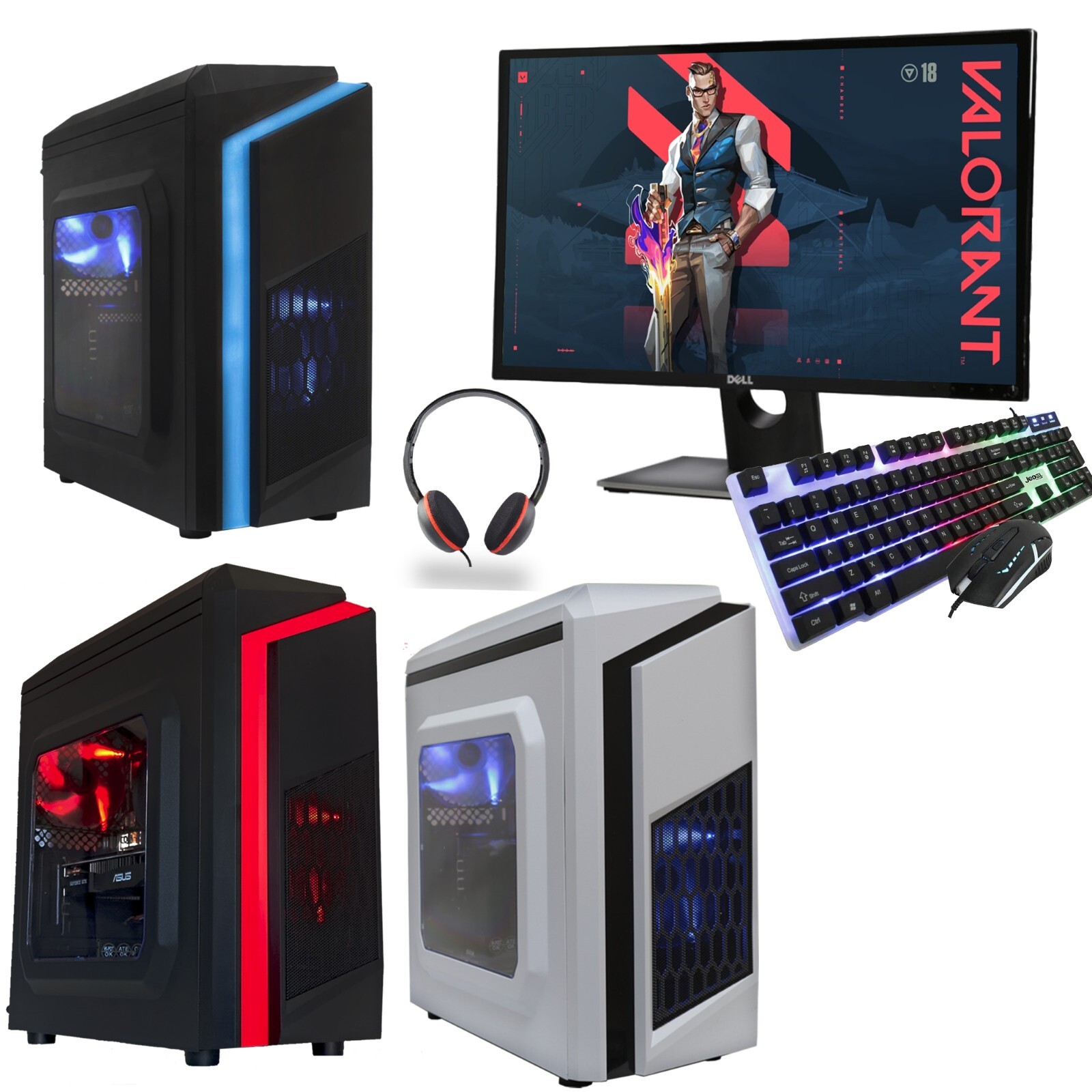 CiT Gaming Computer PC + 19'' Monitor Bundle i5 8GB RAM 1TB HDD W10 ...