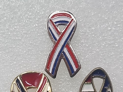 🇺🇸 Vintage USA American Flag Ribbon Pin Set United States Red White ...