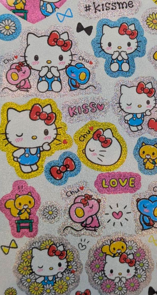 Hello Kitty Sanrio Hologram hand-drawn style Sticker Japan limited | eBay