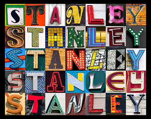 STANLEY Name Poster featuring photos of actual sign letters | eBay