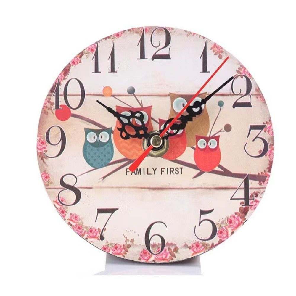 Round Shape Clock Covered by Paper Desk Clock New Wall Clock Living ...