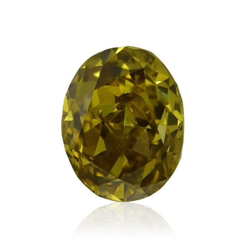 Chameleon Diamond - 0.19ct Oval Shape Natural Loose Fancy Deep Green ...