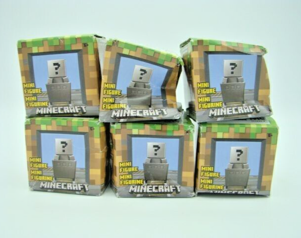 Mattel Minecraft Blind Box Mini-Figure Lot of 6 NEW DAMAGE BOX | eBay