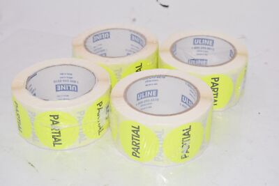 Lot of 4 Rolls of ULINE Circle Inventory Control Labels - ''Partial ...