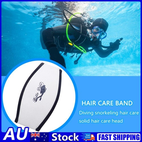 AU Diving Snorkeling Mask Head Strap Cover Underwater Hair Band (Black ...