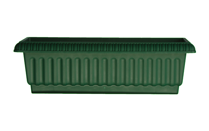 24 Inch Plastic Rectangular Grecian Planter Flower Window Deck Railing ...